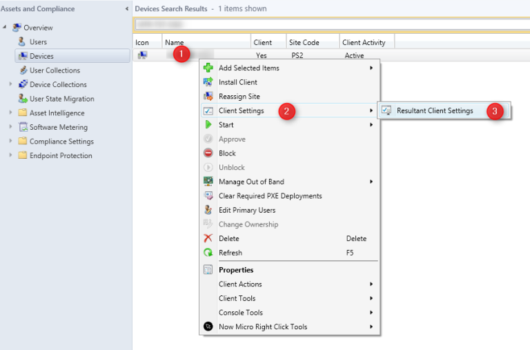 SCCM 2012 Resultant Client Settings