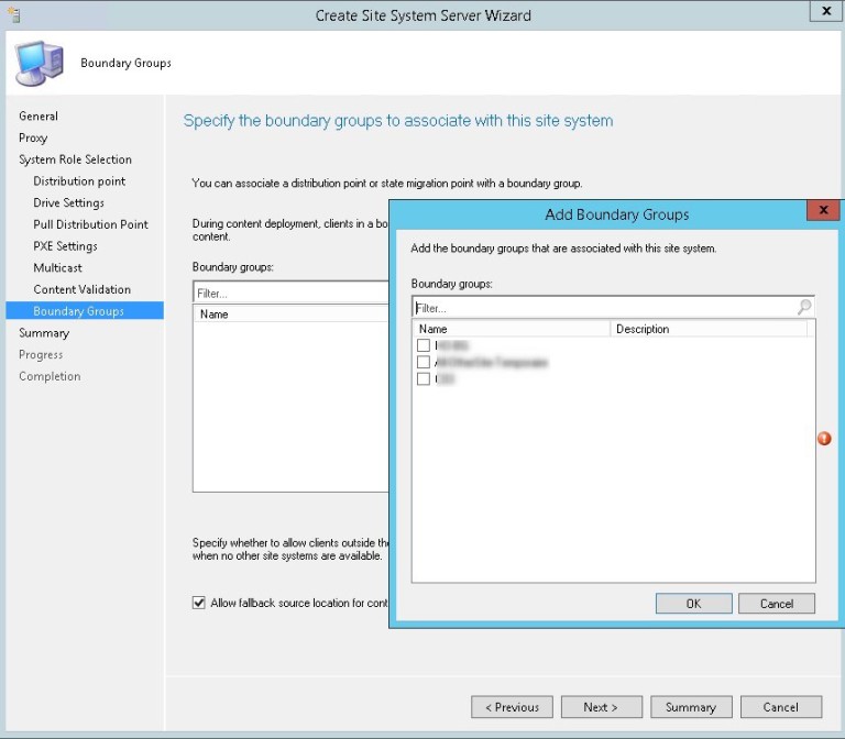 SCCM Distribution Point Installation