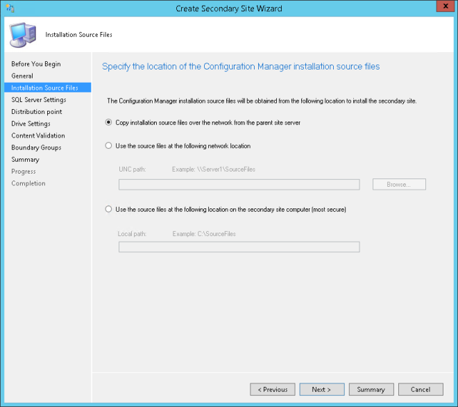 How to install a Secondary Site in SCCM 2012