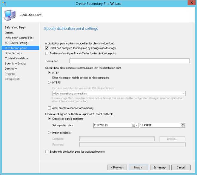 How to install a Secondary Site in SCCM 2012