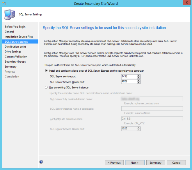 How to install a Secondary Site in SCCM 2012