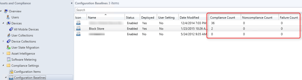 Create compliance Settings for Mobile Devices in SCCM