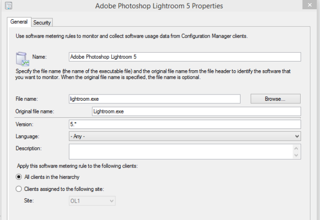 SCCM software metering reports to help licencing costs