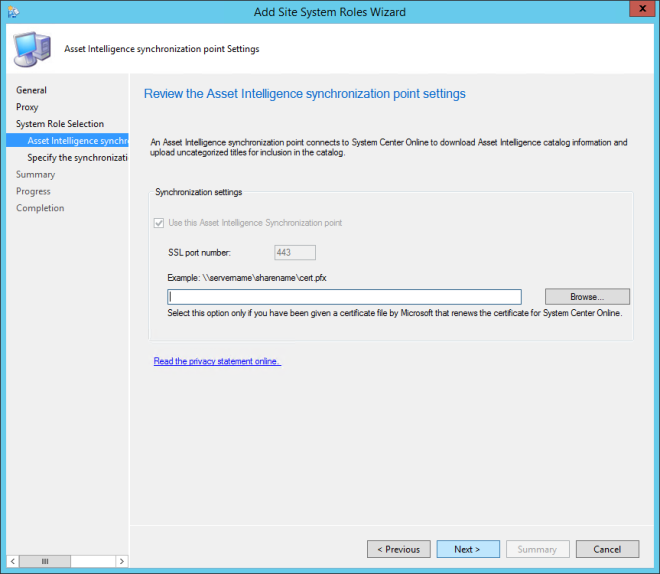 How to install SCCM 2012 R2 Asset Intelligence Synchronization Point ...