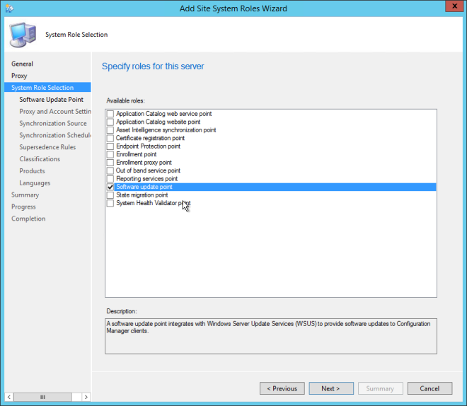 How to install Software Update Point in SCCM 2012 R2