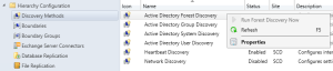 How to configure and enable SCCM Discovery Methods