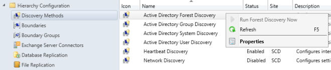 How to configure and enable SCCM Discovery Methods