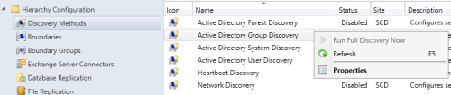 How to configure and enable SCCM Discovery Methods