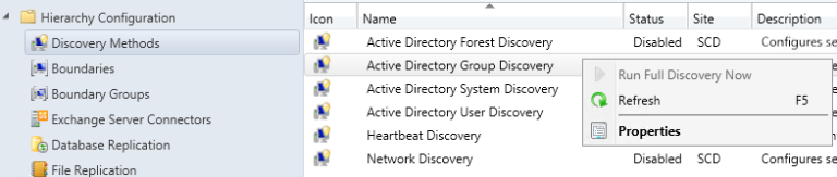 How to configure and enable SCCM Discovery Methods