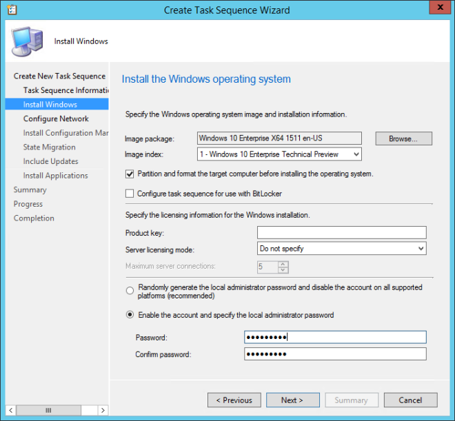 Sccm Windows 10 Deployment Create Sccm Windows 10 Task Sequence