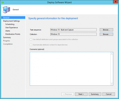 Windows 10 Deployment | Create SCCM Windows 10 Build and Capture Task ...