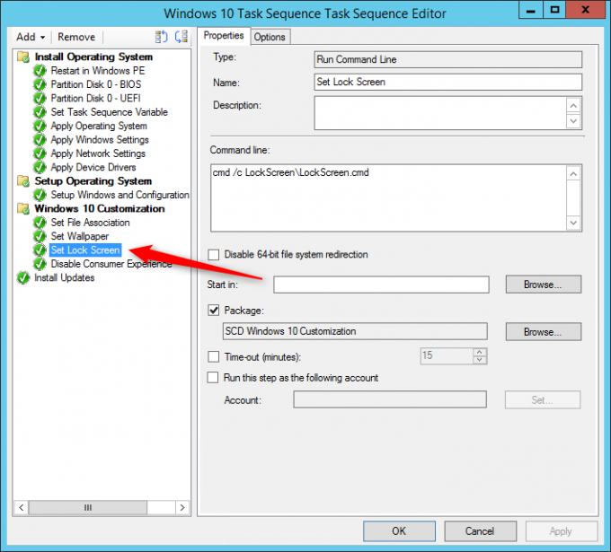 SCCM Windows 10 Customization using Task Sequences
