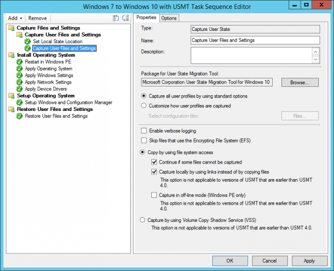 Refreshing a Windows 7 Computer to Windows 10 using USMT and SCCM - System Center Dudes