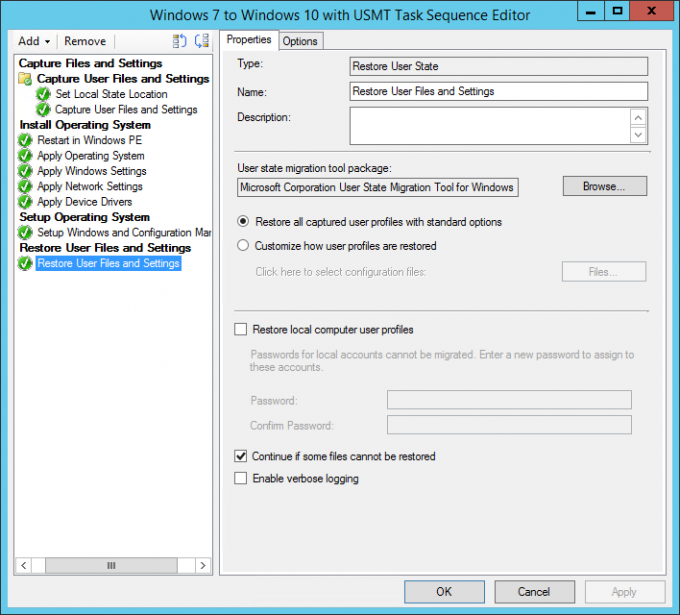 Refreshing a Windows 7 Computer to Windows 10 using USMT and SCCM ...