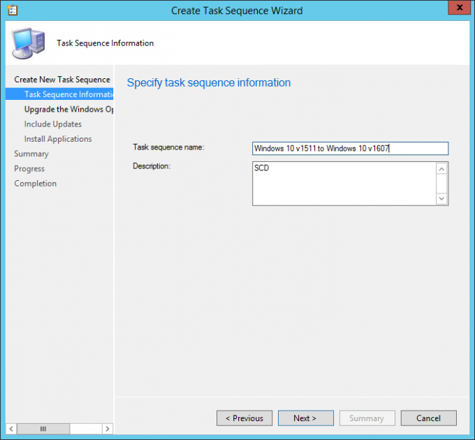 Upgrade Windows 10 using SCCM Task Sequence
