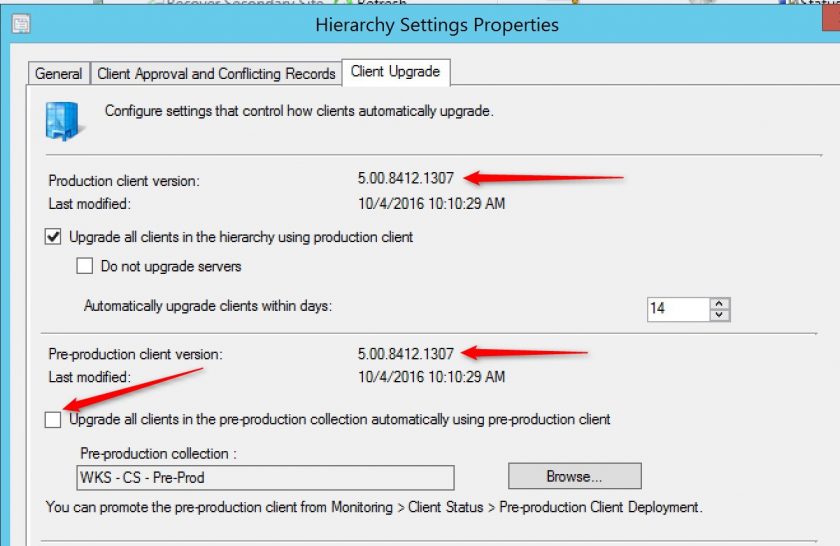 SCCM Pre-Production Client Deployment