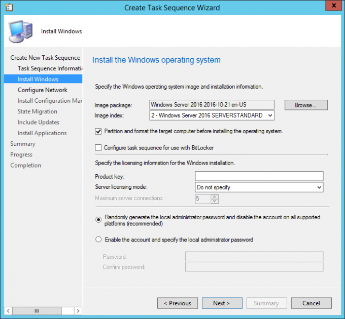 Deploy Windows 2016 using SCCM Task Sequence - System Center Dudes