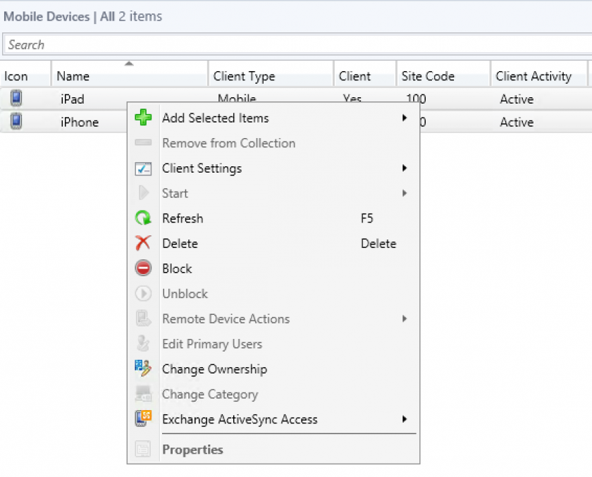 Send Sync Request to Intune Mobile Devices from SCCM 1610 Console ...