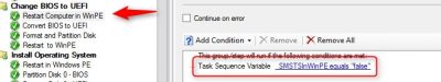 BIOS UEFI Conversion using SCCM Task Sequence