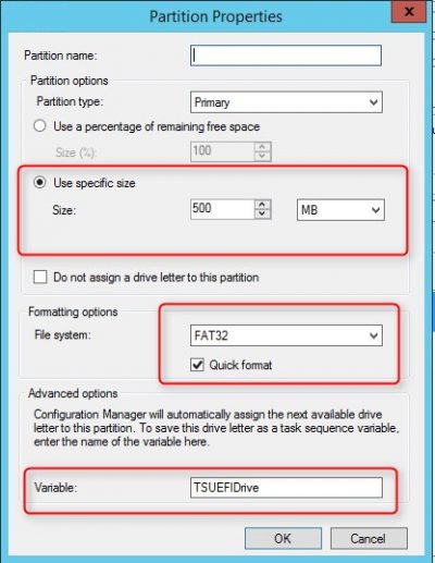 BIOS UEFI Conversion using SCCM Task Sequence