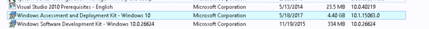Windows ADK Version History | System Center Dudes