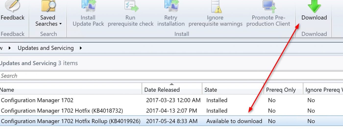 How to apply SCCM 1702 Update Rollup 1 (KB4019926) - System Center Dudes