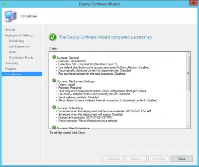 Uninstall Windows Update using SCCM - System Center Dudes