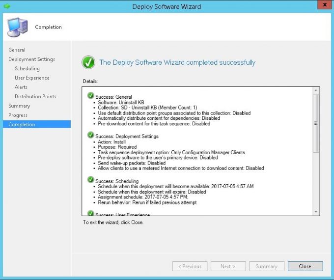 Uninstall Windows Update using SCCM - System Center Dudes
