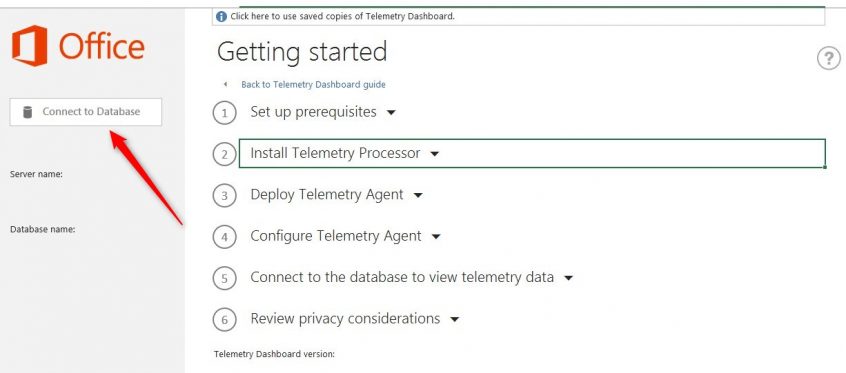 How to setup Telemetry Dashboard for Office 2016