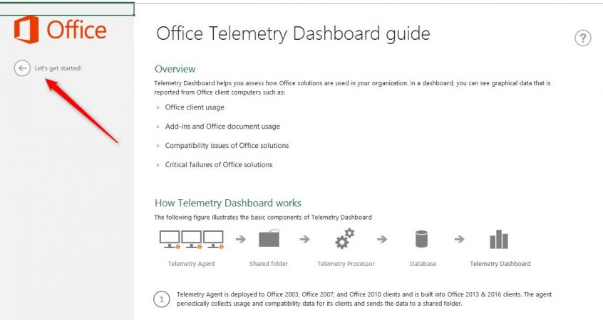 How to setup Telemetry Dashboard for Office 2016
