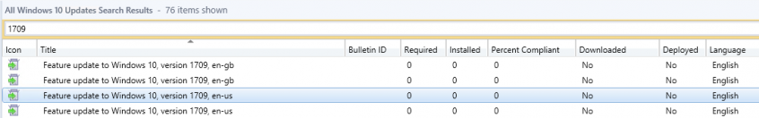 Windows 10 1709 Complete Upgrade Guide using SCCM