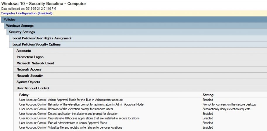 How to use the Windows 10 Security baseline | System Center Dudes