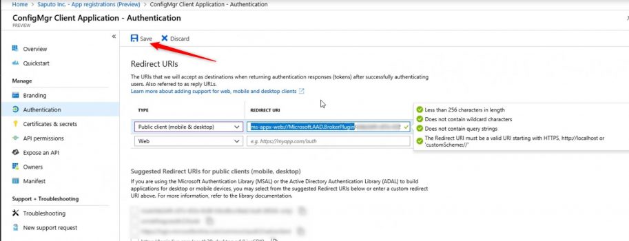 Failed to sign in to Azure error when configuring SCCM Cloud Management Gateway
