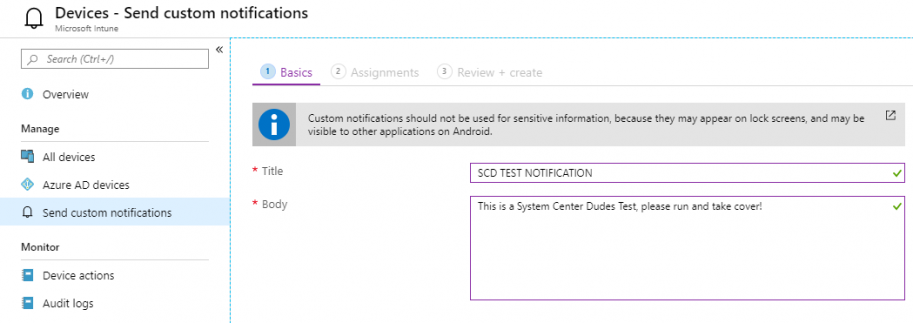 How to Send custom notifications using Intune How to Send custom notifications using Intune