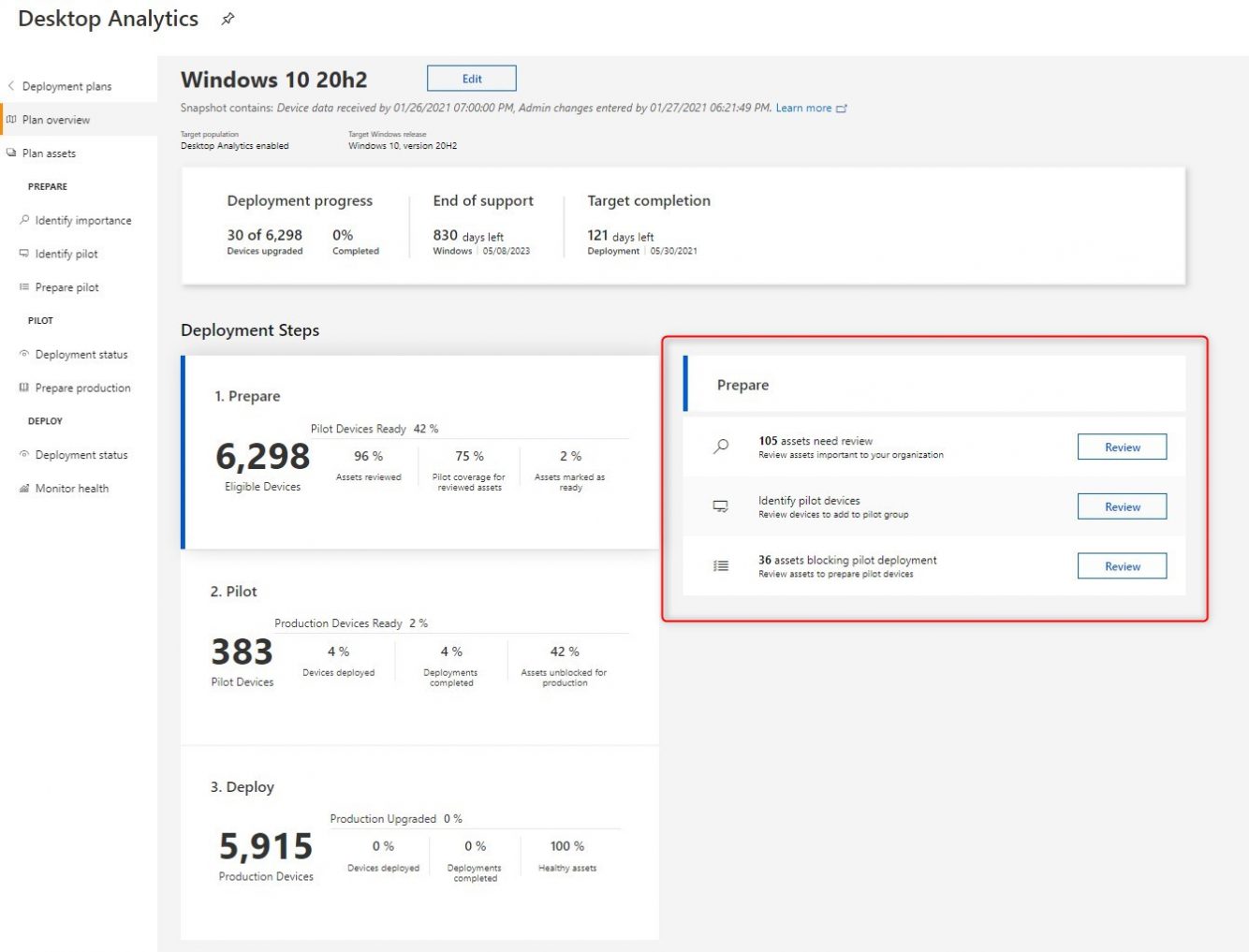 How to use Desktop Analytics for Windows 10 Feature Update - System ...