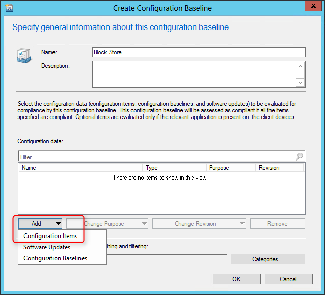 Create compliance Settings for Mobile Devices in SCCM