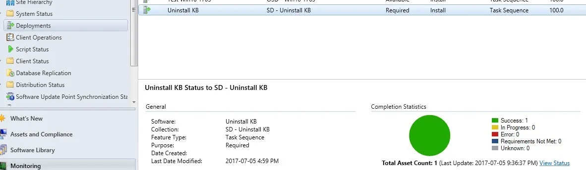 Uninstall Windows Update using SCCM - System Center Dudes