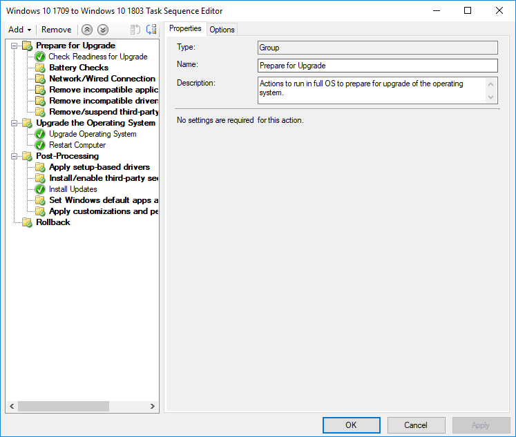 SCCM Windows 10 1709 to 1803 Upgrade Guide