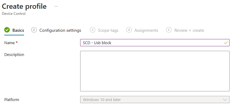 Block USB Drive using Intune
