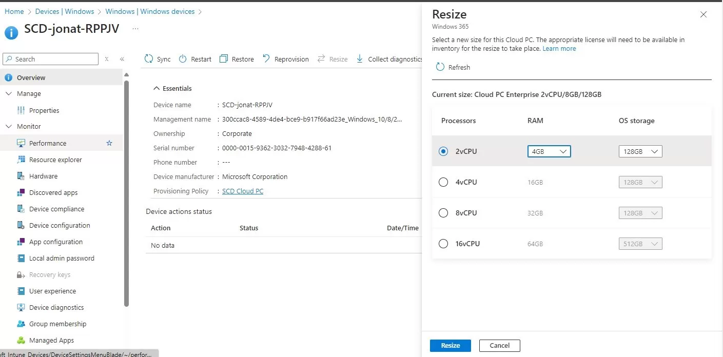 How to manage Intune Windows 365 Cloud PC
